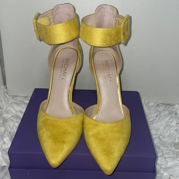 Michael Shannon | Shoes | Canary Suede Pointy Toe Heels | Poshmark